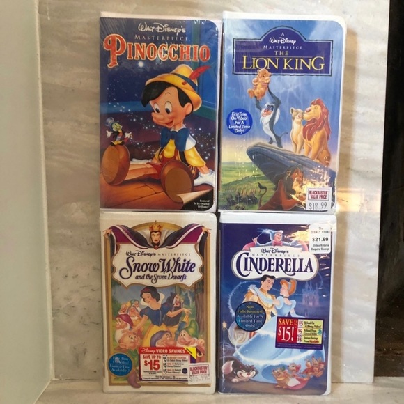 Disney | Other | New Sealed Disney Vhs Lot Cinderella Snow White ...